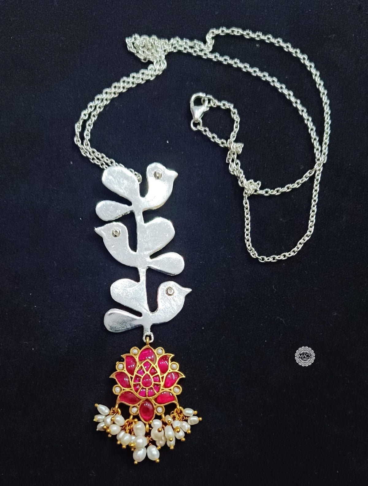 Pure Silver necklace sets-Silver choker-925 Silver Jewellery-MACS