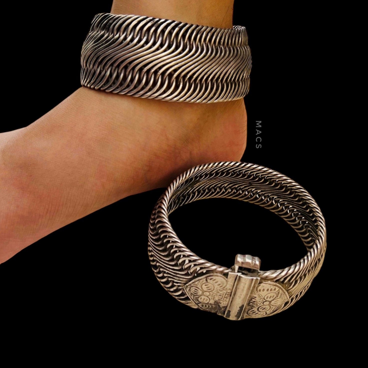 Buy Pure Silver anklets online- Pure Silver Payal- 925 Silver- MACS