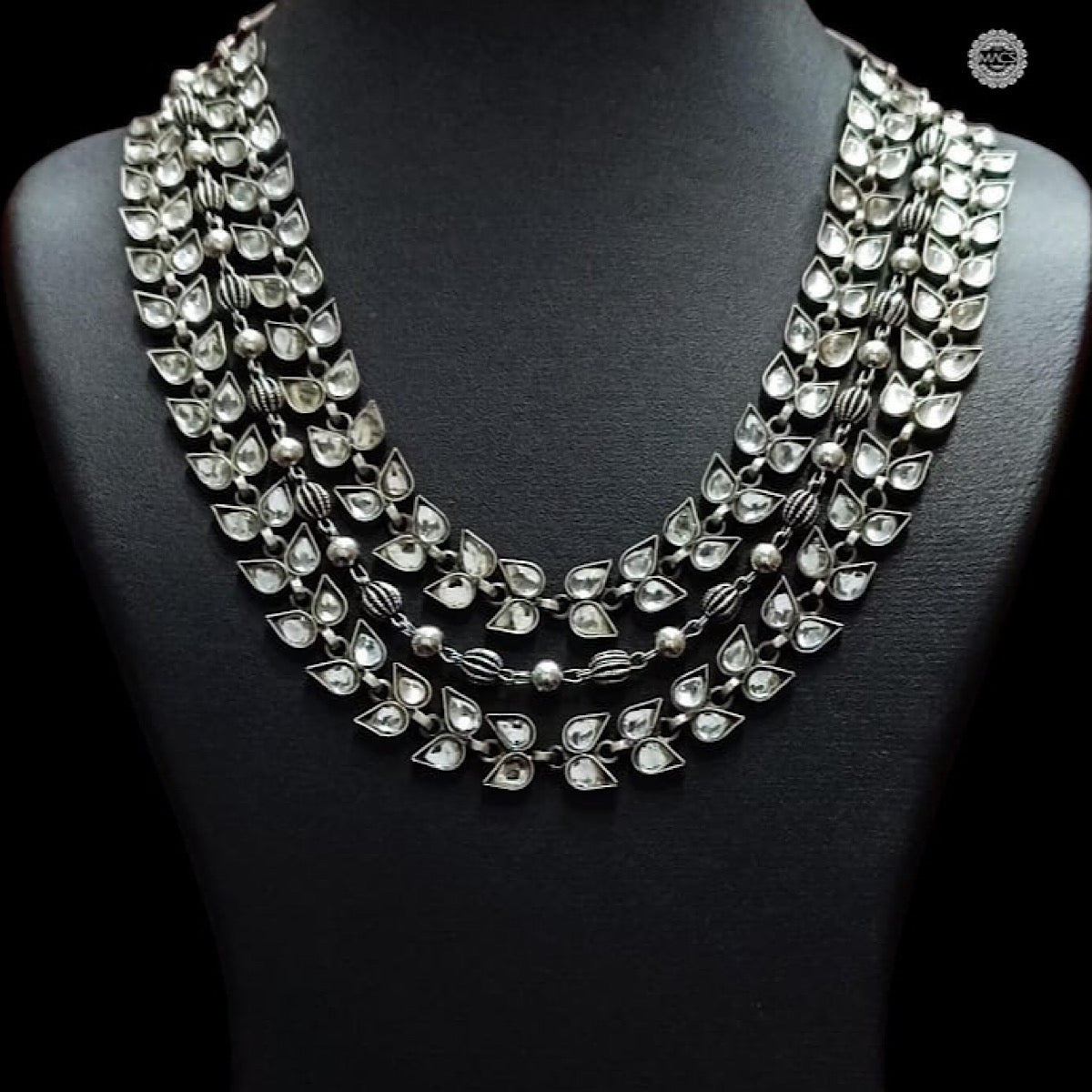 Pure Silver necklace sets-Silver choker-925 Silver Jewellery-MACS