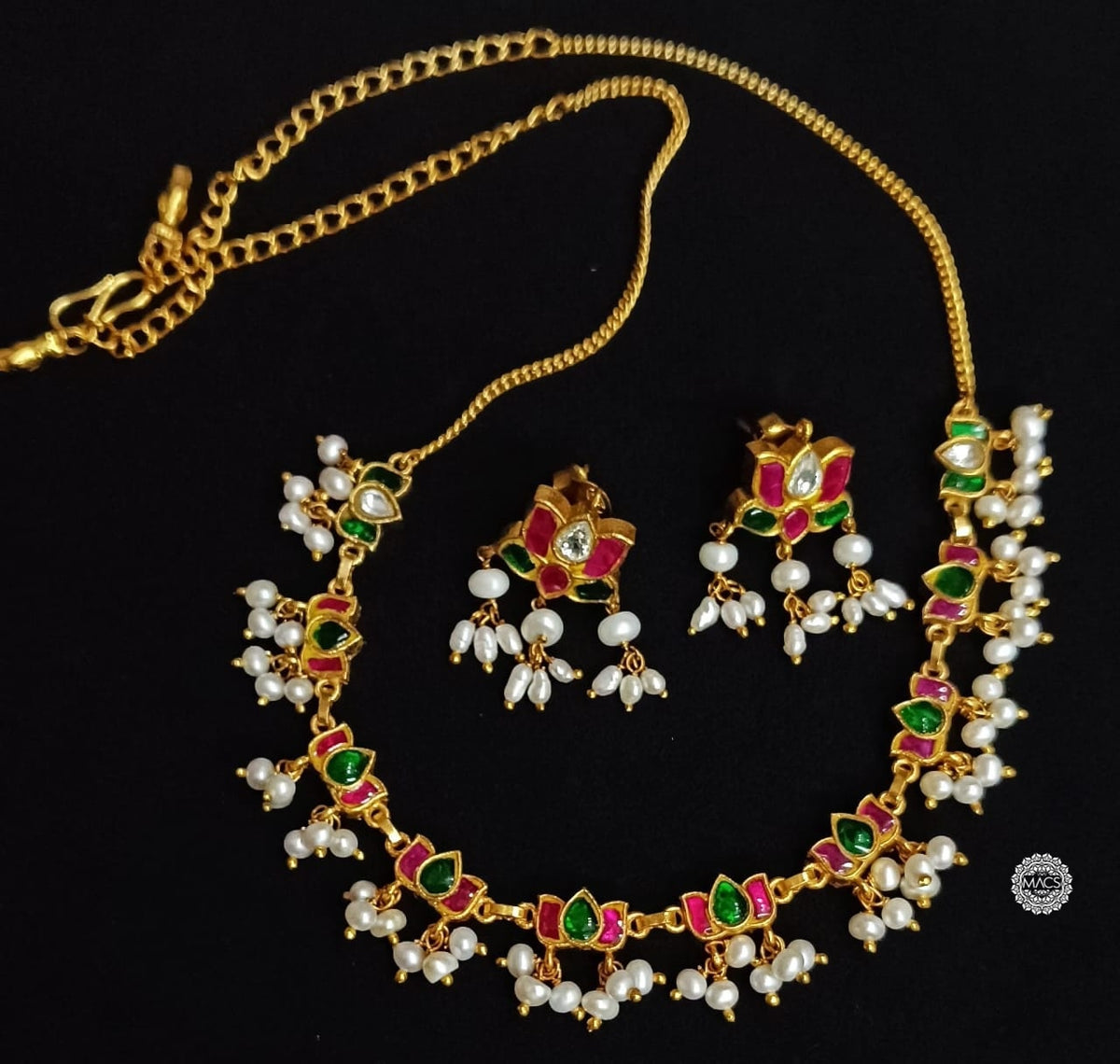 Silver Gold plated Jewellery- 925 Silver Gold Plated Necklace- MACS