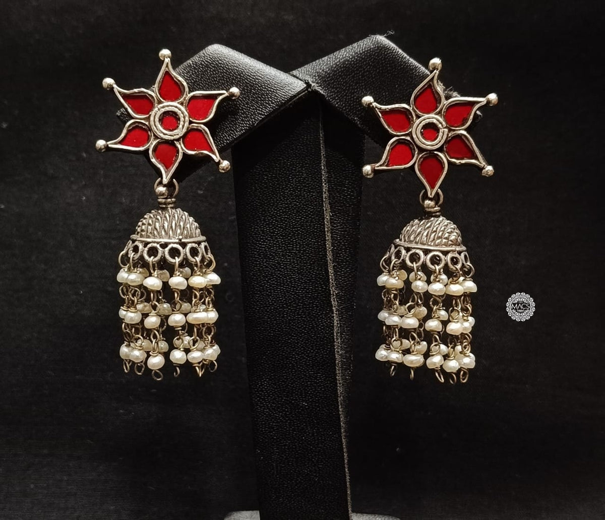 Big jhumka earrings | Big silver jhumkas | 925 Silver | MACS