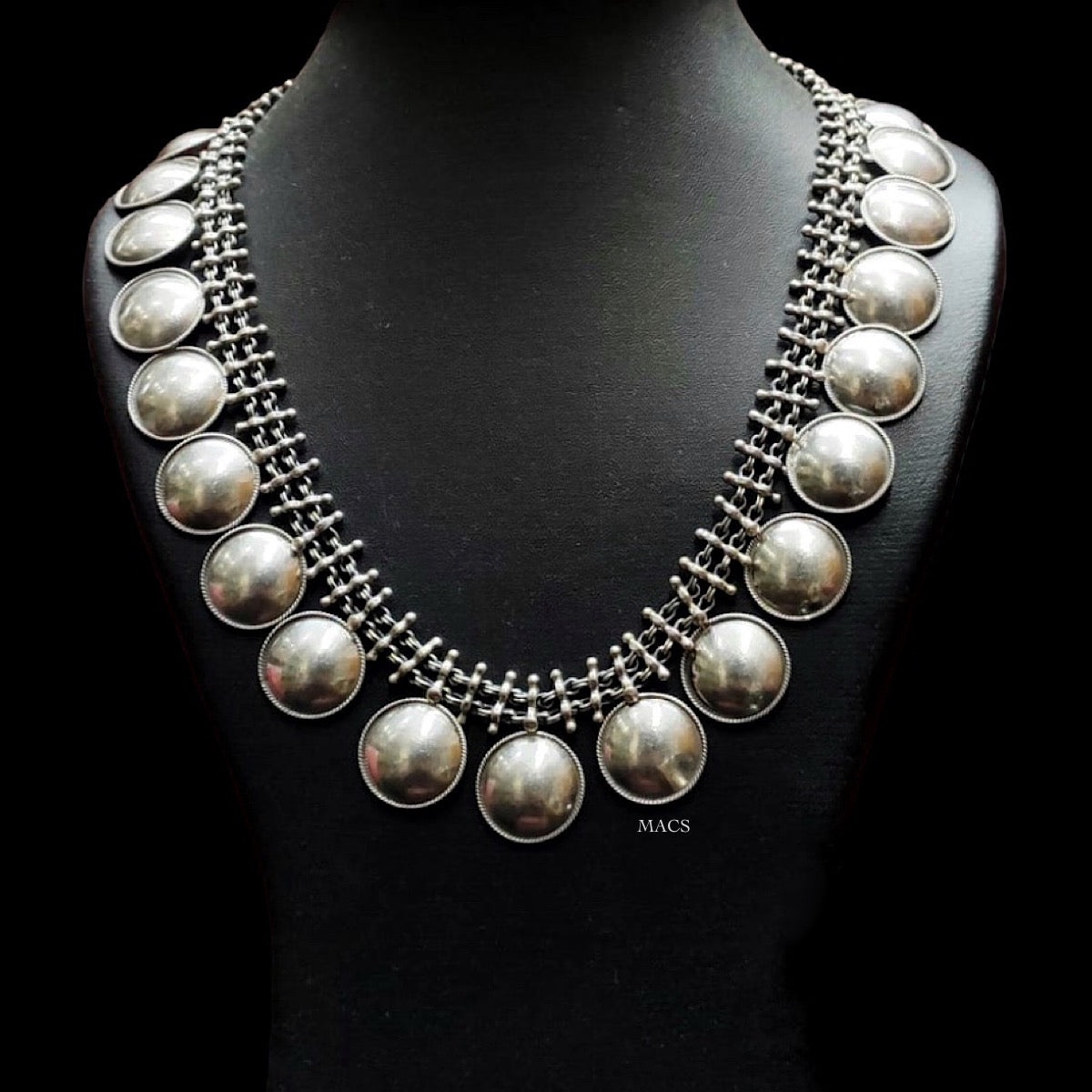 Pure Silver necklace sets-Silver choker-925 Silver Jewellery-MACS