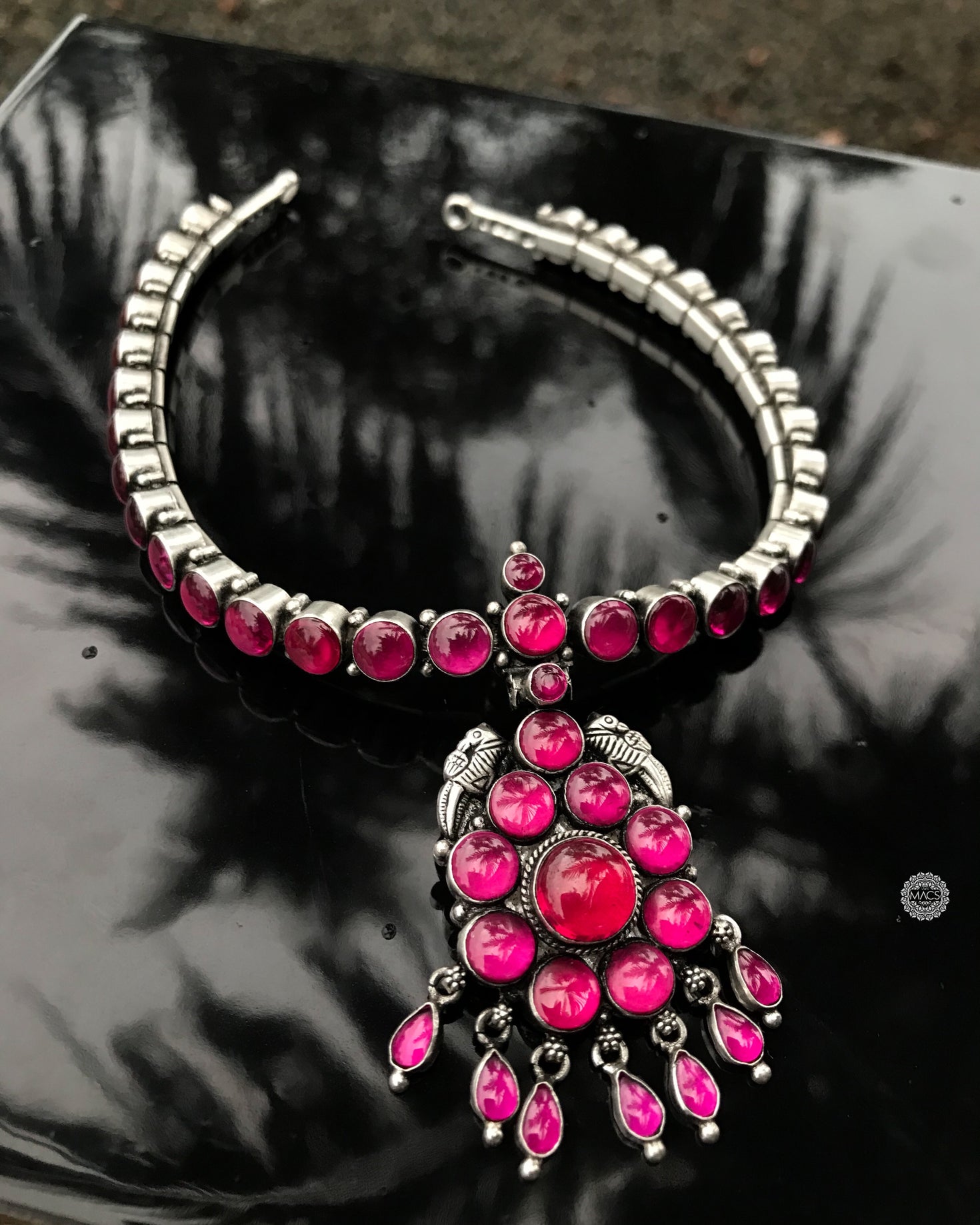 Pink Addigai Necklace | kemp attigai | MACS