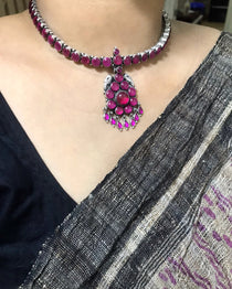 Pink Addigai Necklace | kemp attigai | MACS