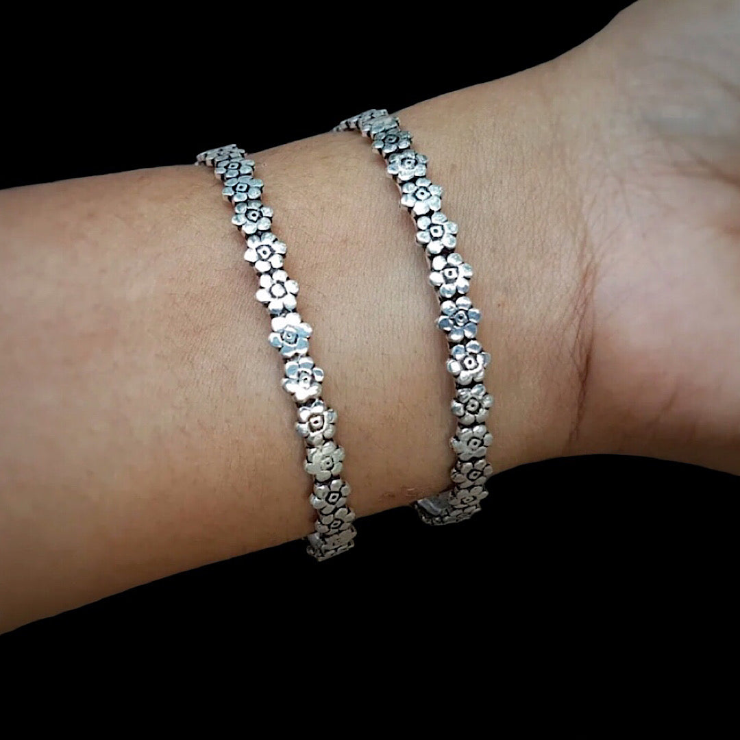 Shop 925 Pure Silver Bangles and Kada for women Online in India- MACS