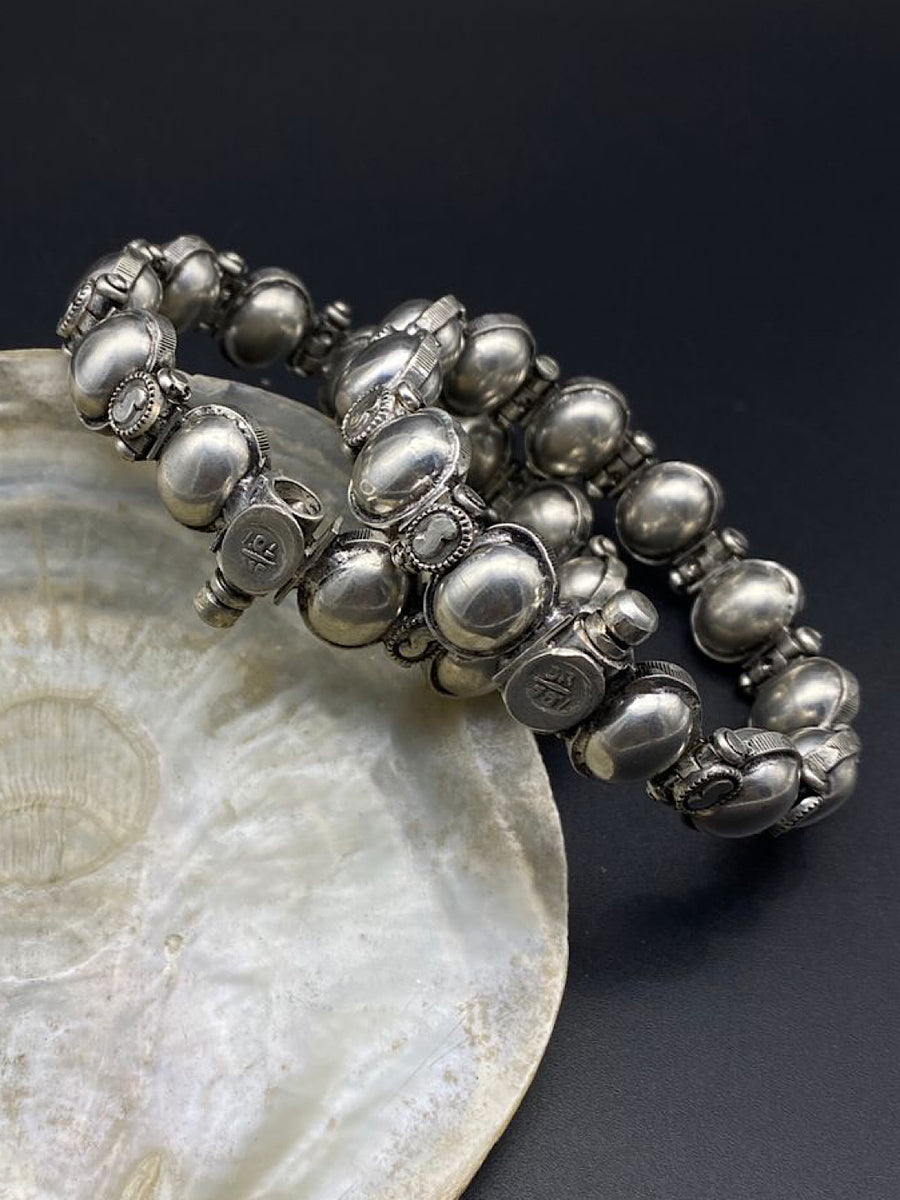 Badam Bangle Kada- Buy Pure Silver Bangle-Silver Kada- MACS