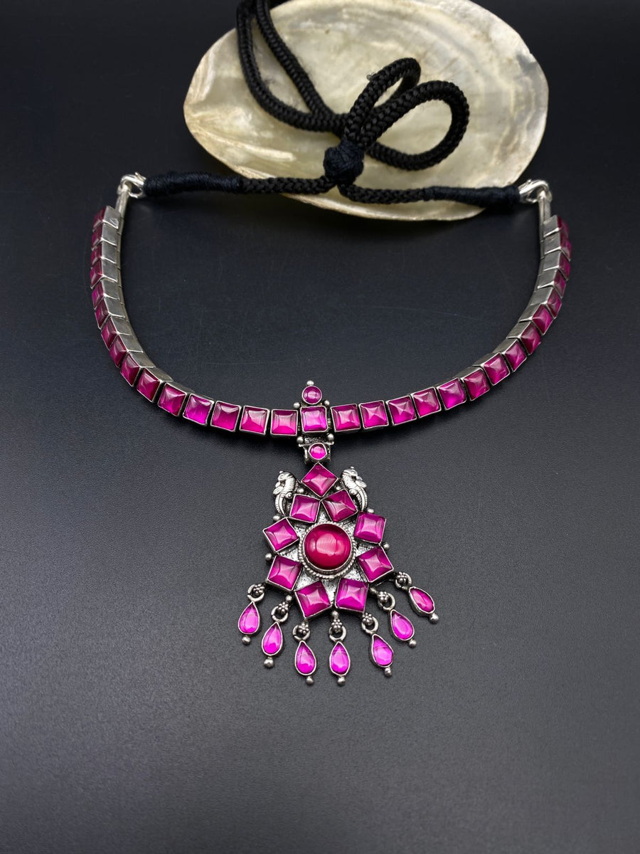 Pink Addigai Necklace | kemp attigai | MACS